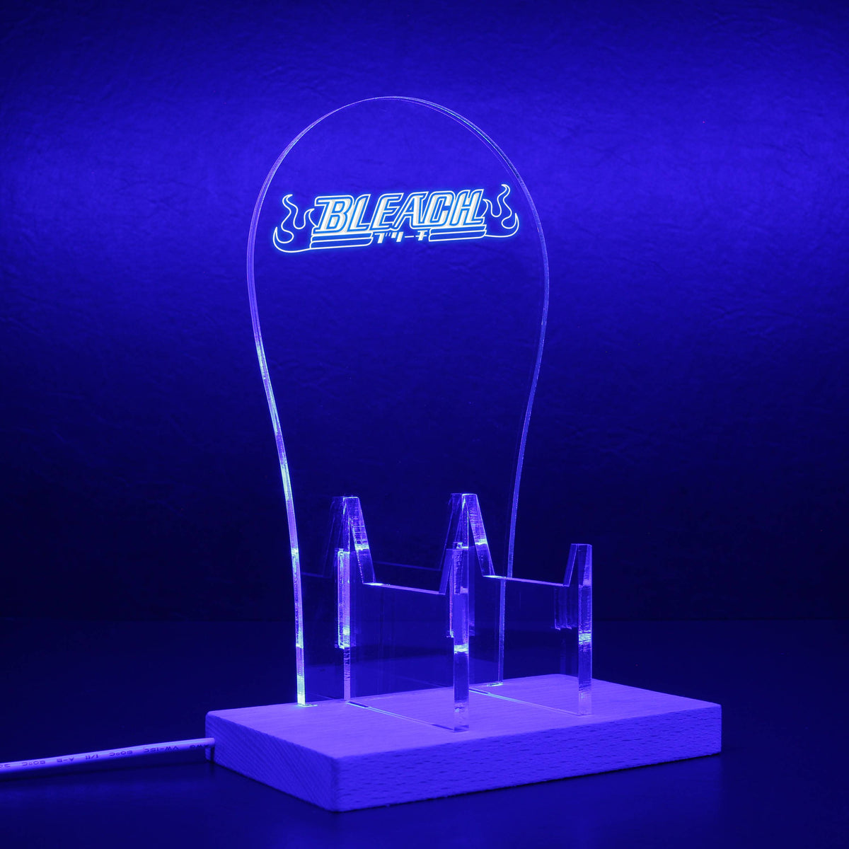 Bleach Cosplay Ichigo Hollow Led Headset Controller Stand Wooden Base ...