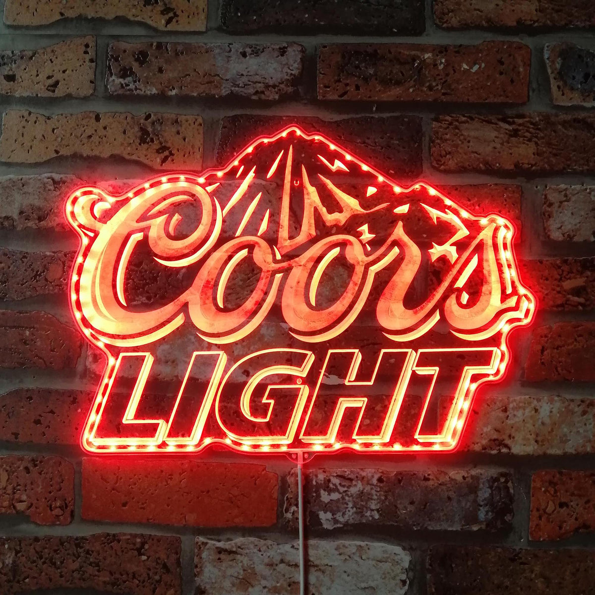 Coors Light Dynamic RGB Edge Lit LED Sign | led lab cave