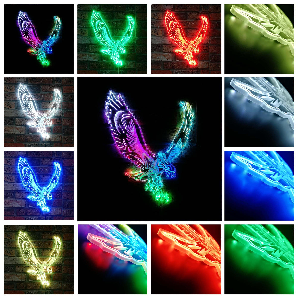 Eagles Dynamic RGB Edge Lit LED Sign | led lab cave