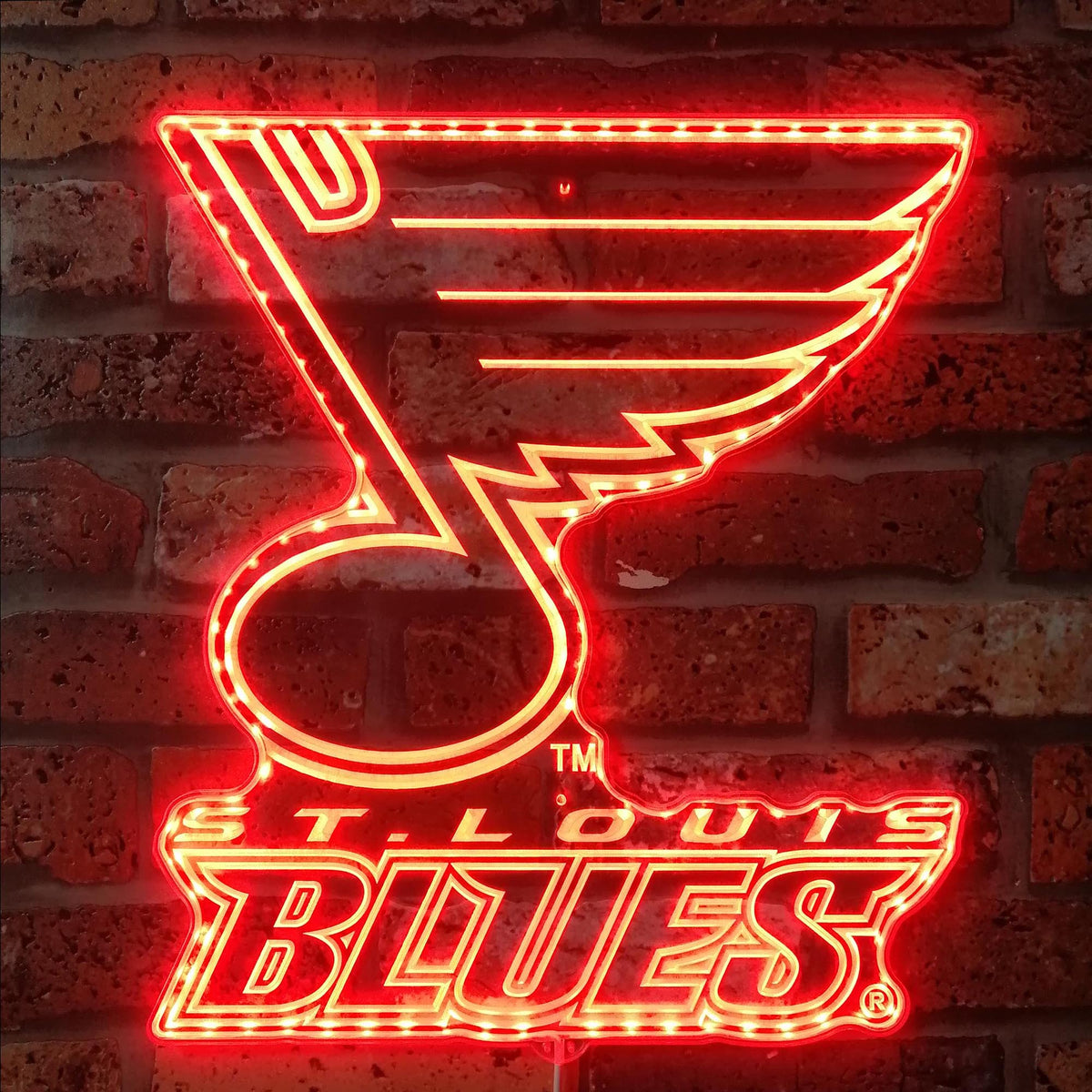 St Louis Blue Dynamic RGB Edge Lit LED Sign | LEDLABCAVE