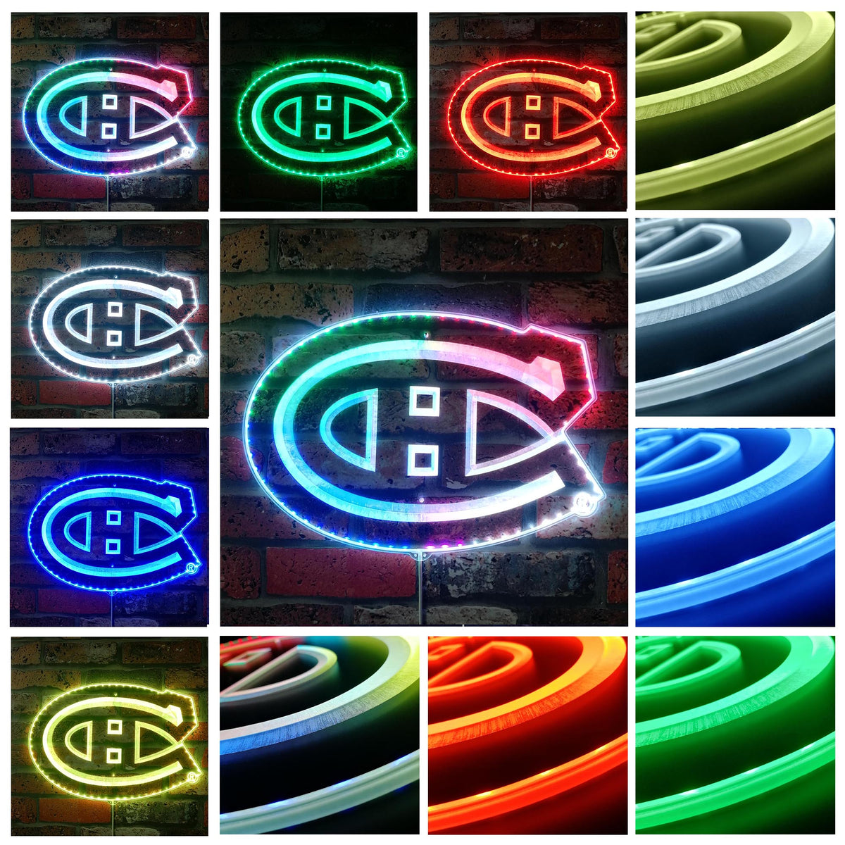 Montreal Canadiens Dynamic RGB Edge Lit LED Sign | LEDLABCAVE