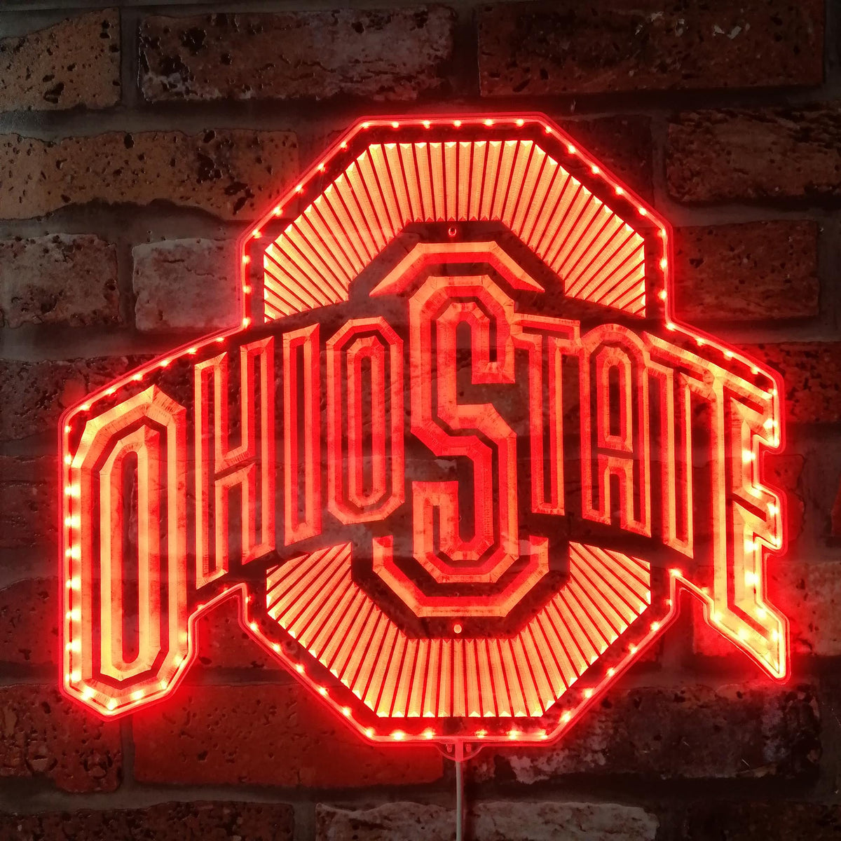 Ohio State Buckeyes Dynamic RGB Edge Lit LED Sign | LEDLABCAVE