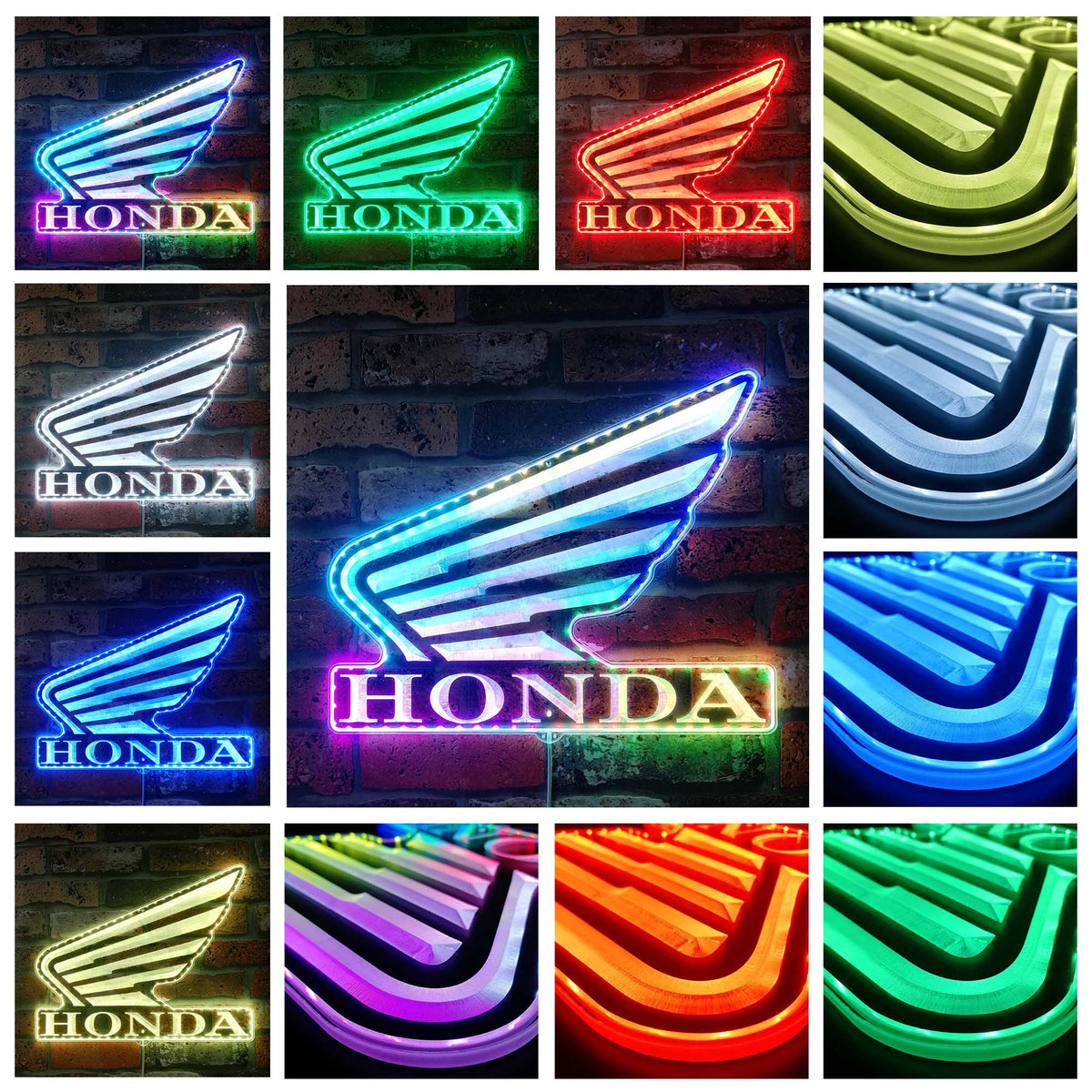 Honda Dynamic RGB Edge Lit LED Sign | LEDLABCAVE