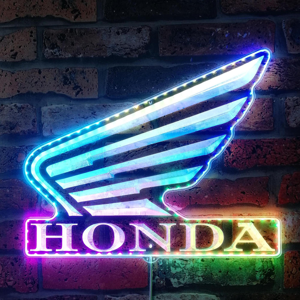 Honda Dynamic RGB Edge Lit LED Sign | LEDLABCAVE