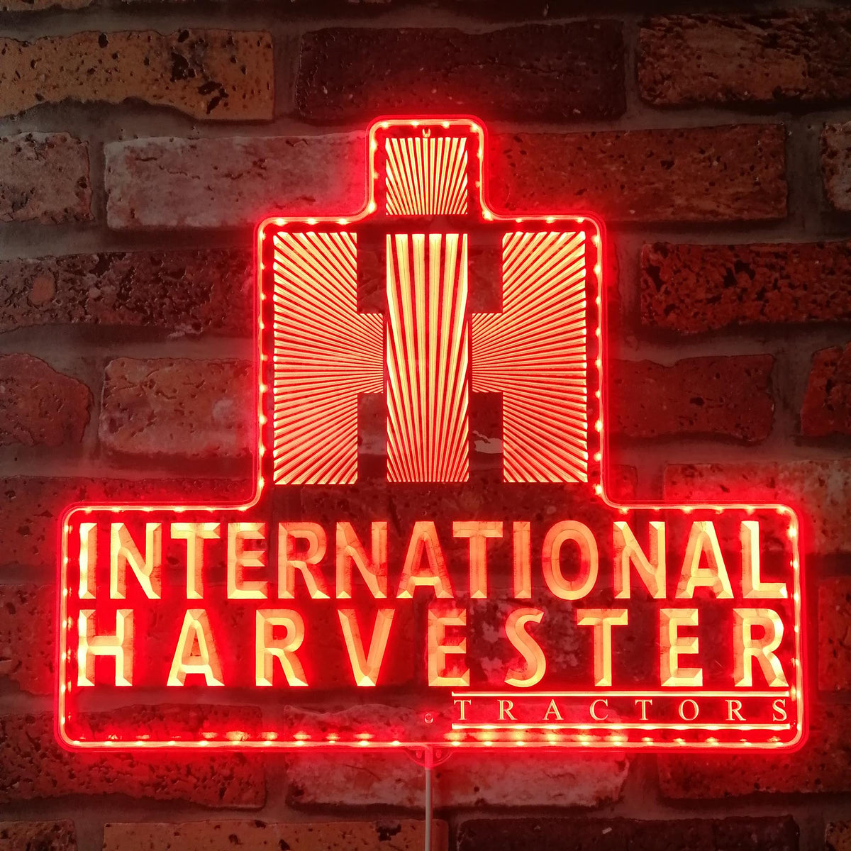 International Harvester Tractors Dynamic RGB Edge Lit LED Sign | LEDLABCAVE