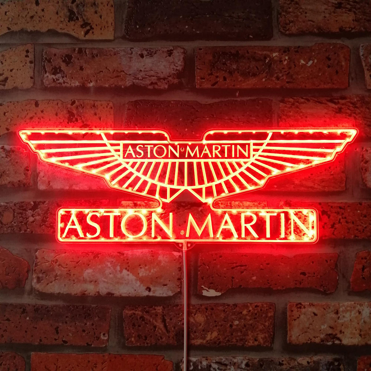 Aston Martin Dynamic RGB Edge Lit LED Sign | LEDLABCAVE