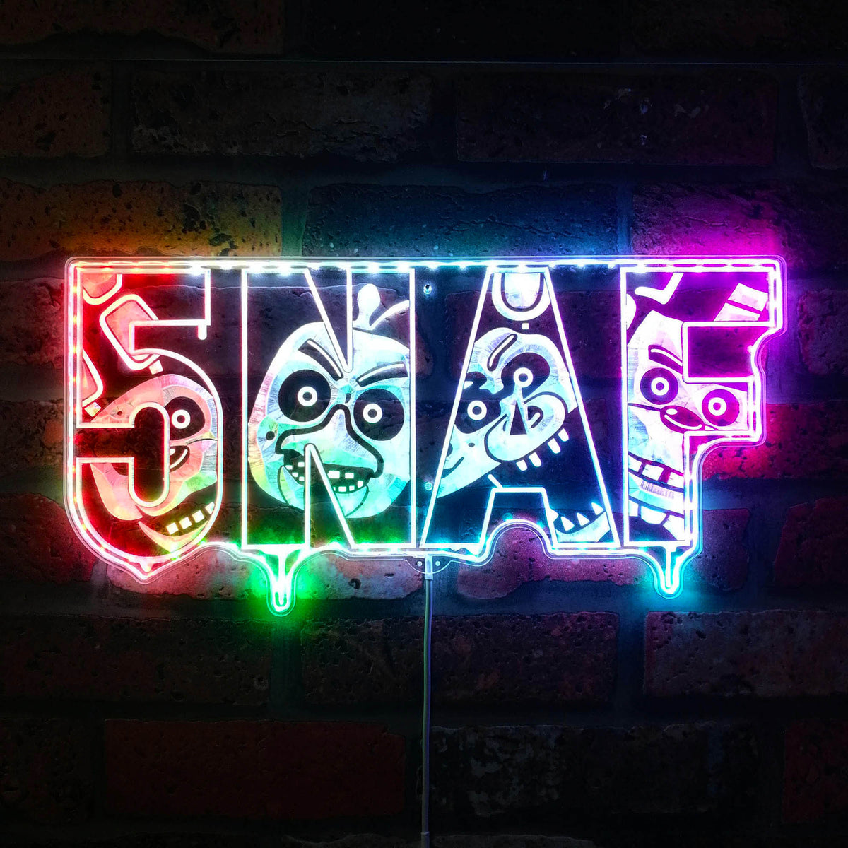 Five Nights at Freddy's FNAF Dynamic RGB Edge Lit LED Sign | LEDLABCAVE
