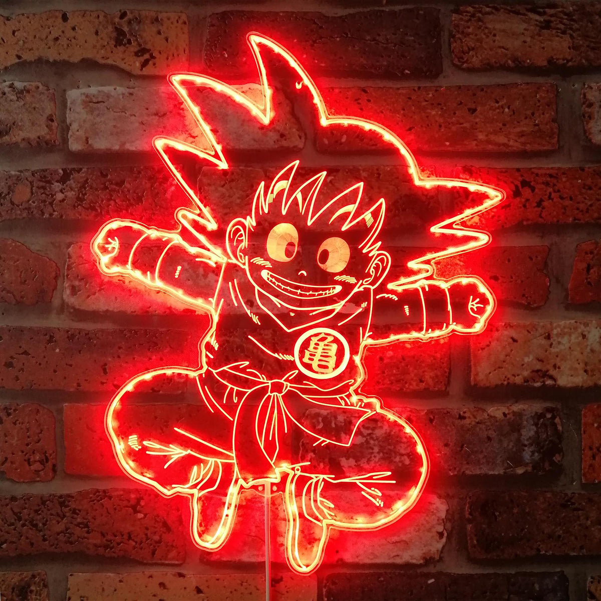 Goku Japanese Anime Dynamic RGB Edge Lit LED Sign | LEDLABCAVE