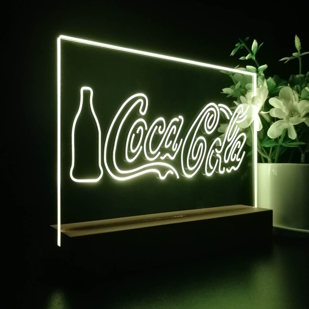 Coca Cola Bottle Display 3D LED Optical Illusion Night Light | LED LAB CAVE