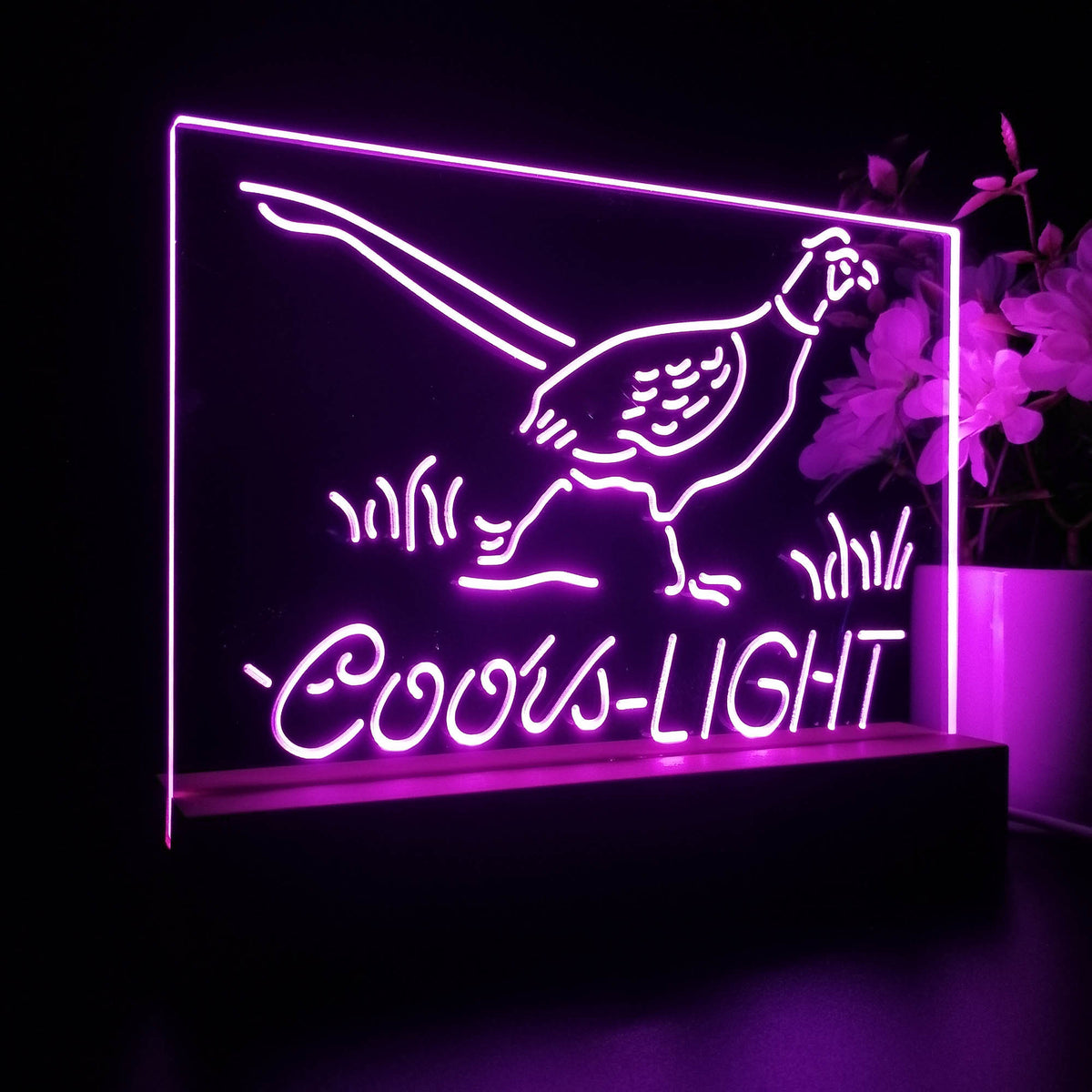 Coors Light Pheasant Man Cave 3D LED Optical Illusion Night Light | LED ...