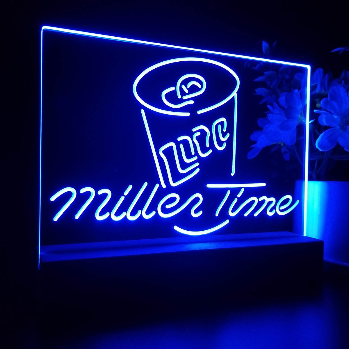 Miller Lite Time Can 3D LED Optical Illusion Night Light | LED LAB CAVE