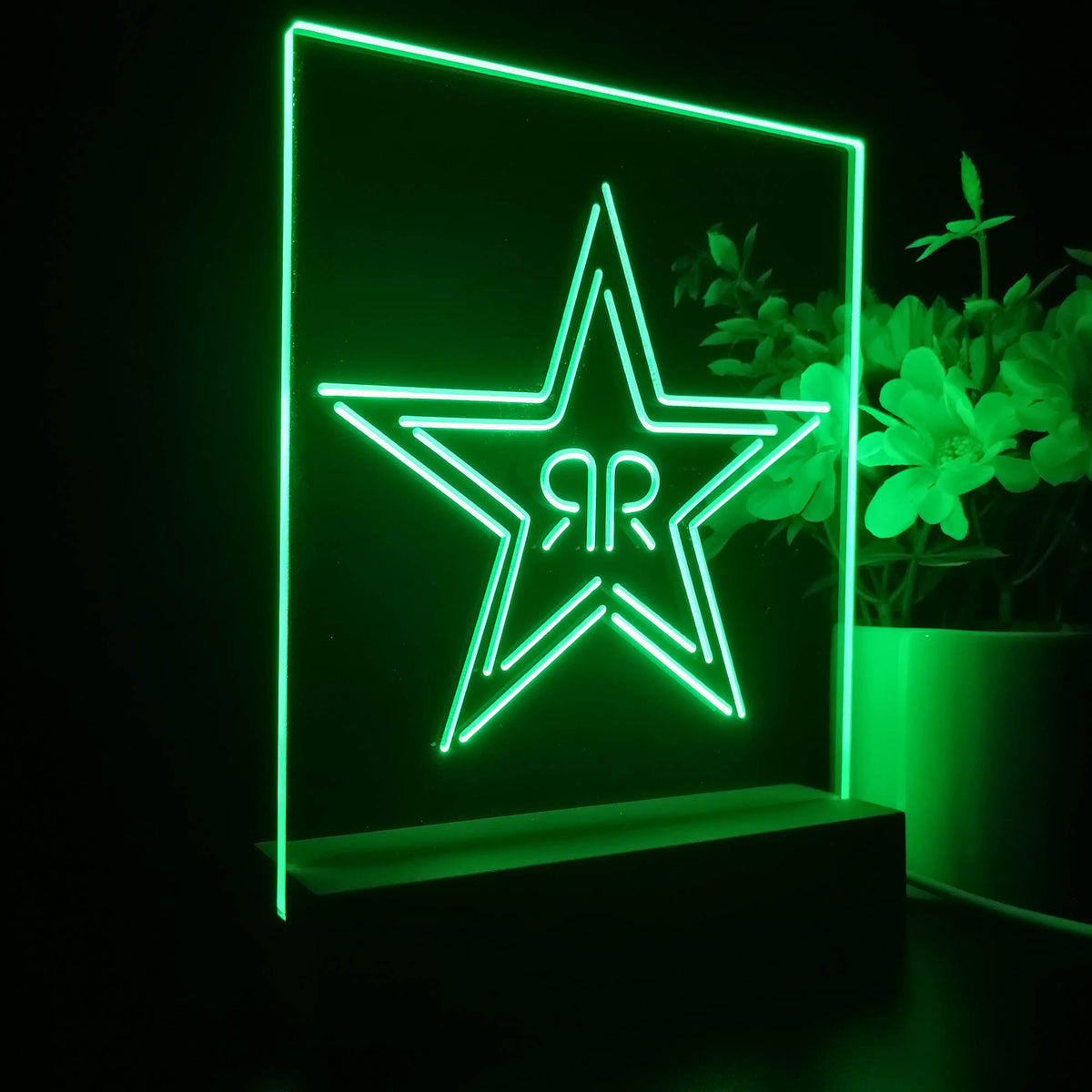 Rockstar Energy 3D LED Optical Illusion Night Light | LED LAB CAVE