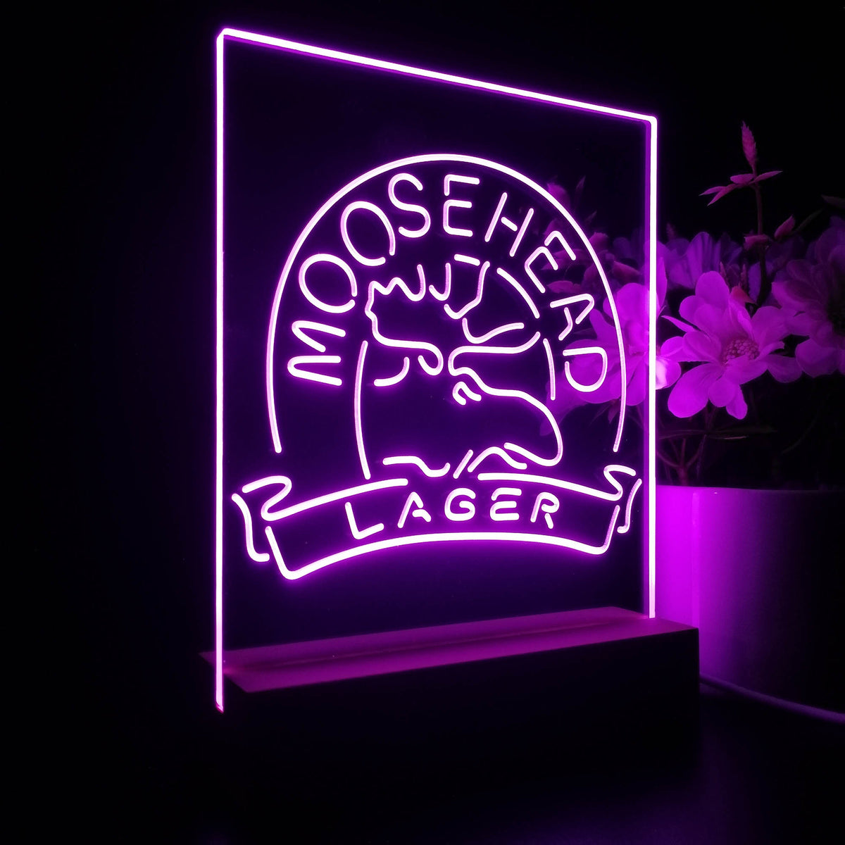 Moosehead Lager Beer 3D LED Optical Illusion Night Light | LED LAB CAVE