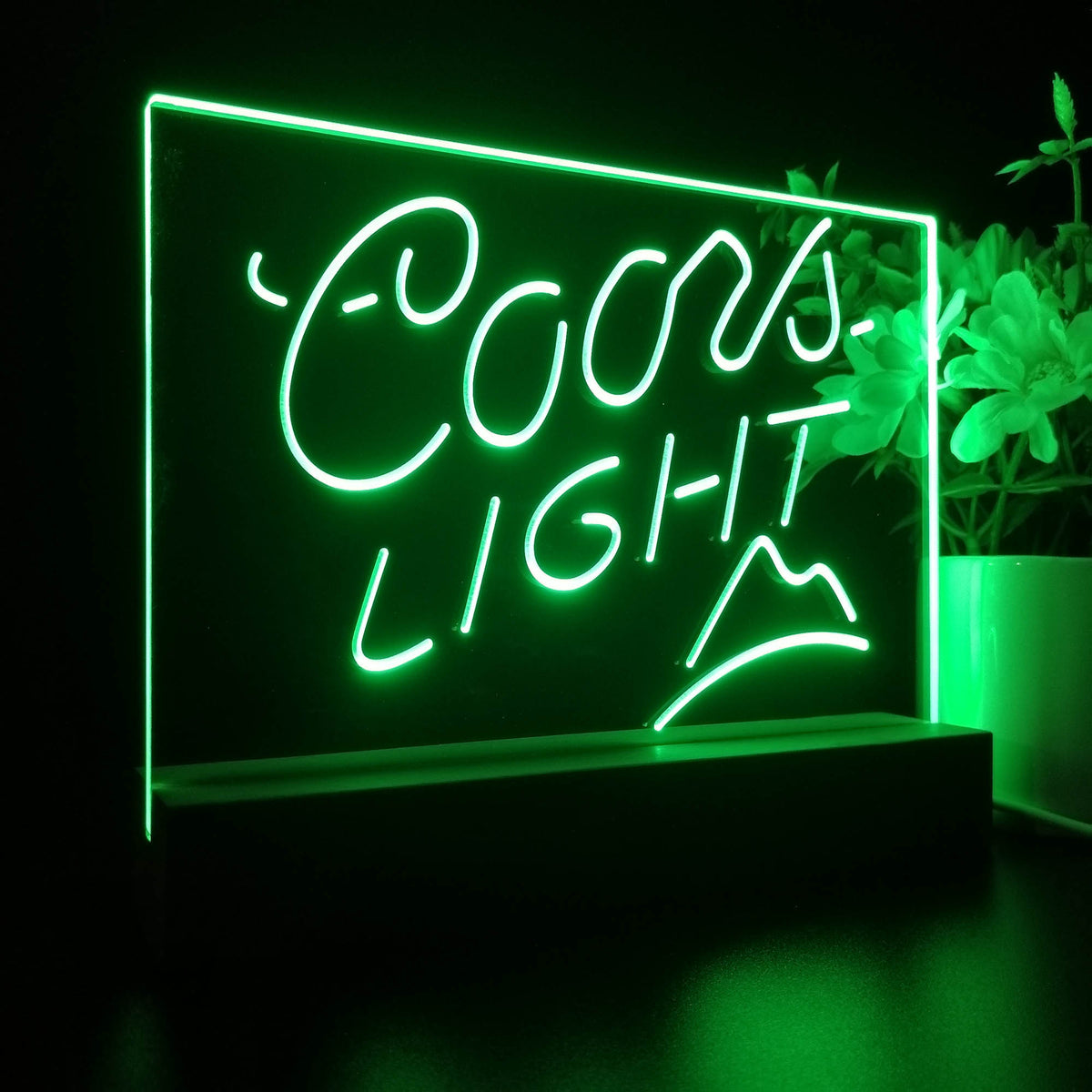 Coors Light Mountain Bar 3D LED Optical Illusion Night Light | LED LAB CAVE