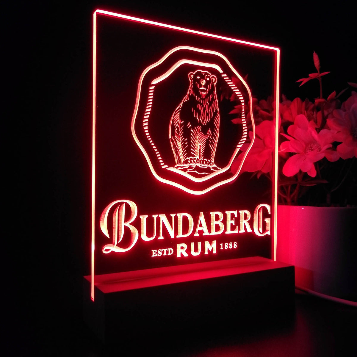 Bundaberg Rum 3D LED Optical Illusion Night Light | LED LAB CAVE