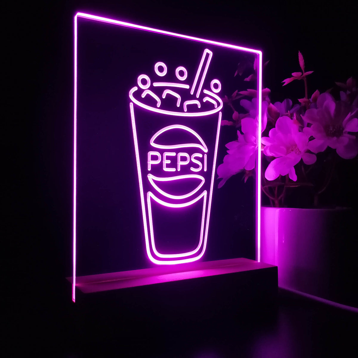 Pepsi Cup 3D LED Optical Illusion Night Light Table Lamp | LED LAB CAVE