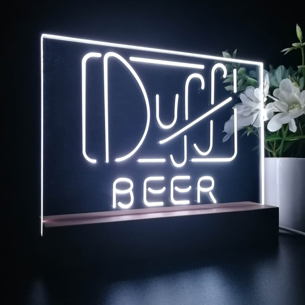 Duff Beer 3D LED Optical Illusion Night Light | LED LAB CAVE