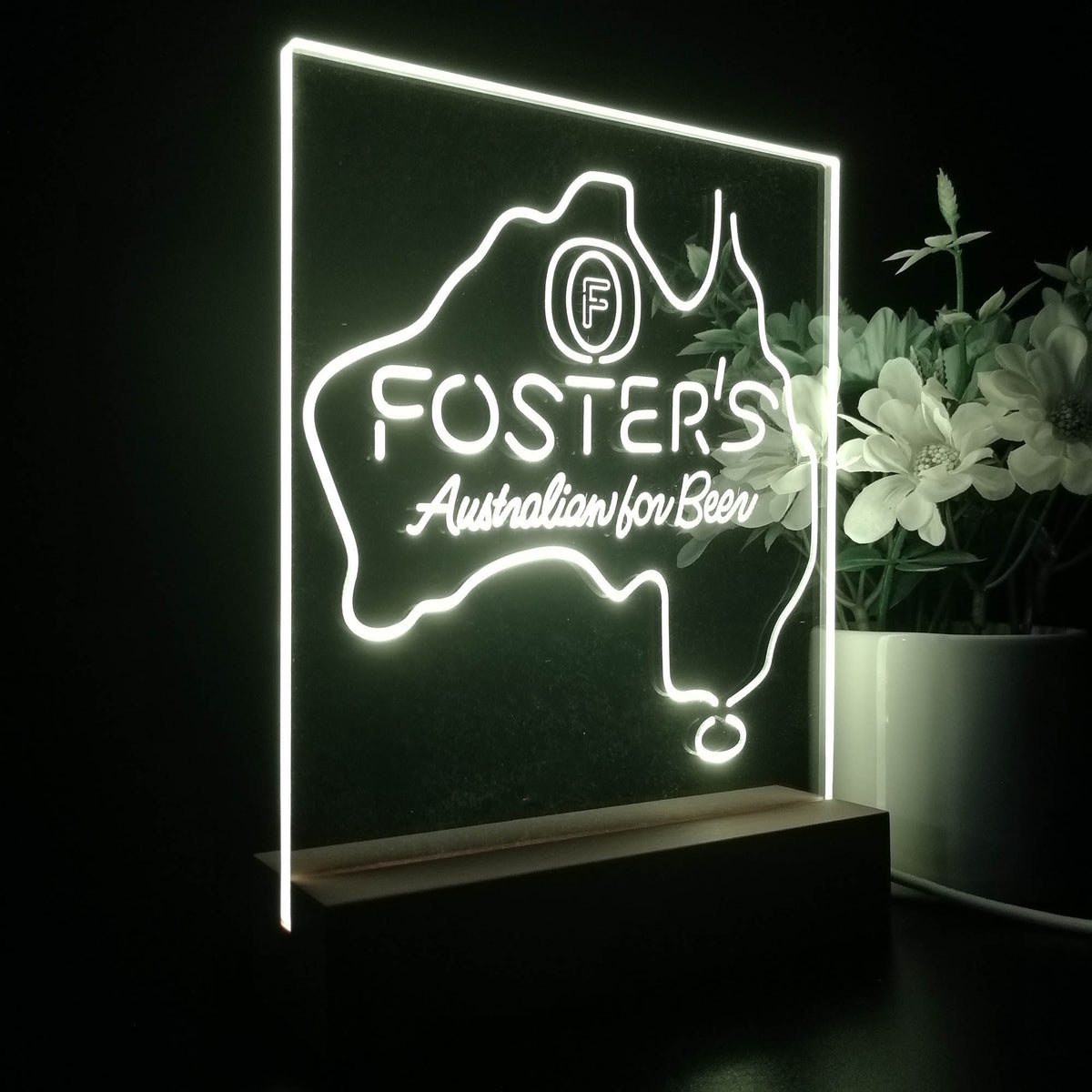 Foster Australian Beer Map 3D LED Optical Illusion Night Light | LED ...