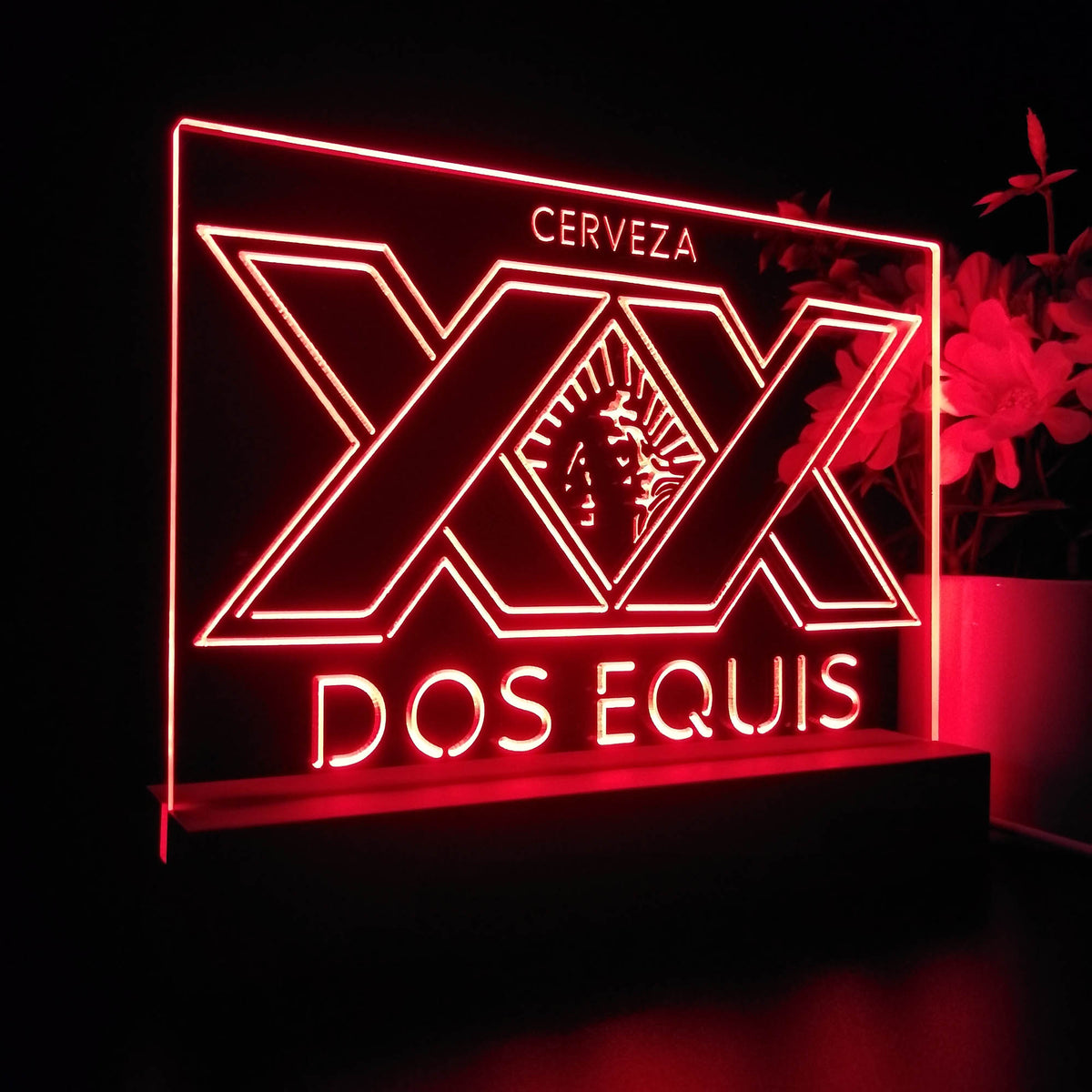 XX Dos Equis Beer 3D LED Optical Illusion Night Light | LED LAB CAVE