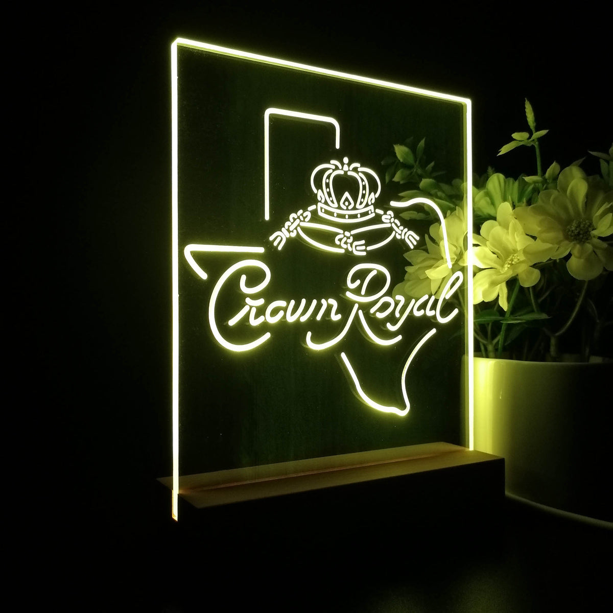 Crown Royal Texas Star 3D LED Optical Illusion Night Light | LED LAB CAVE