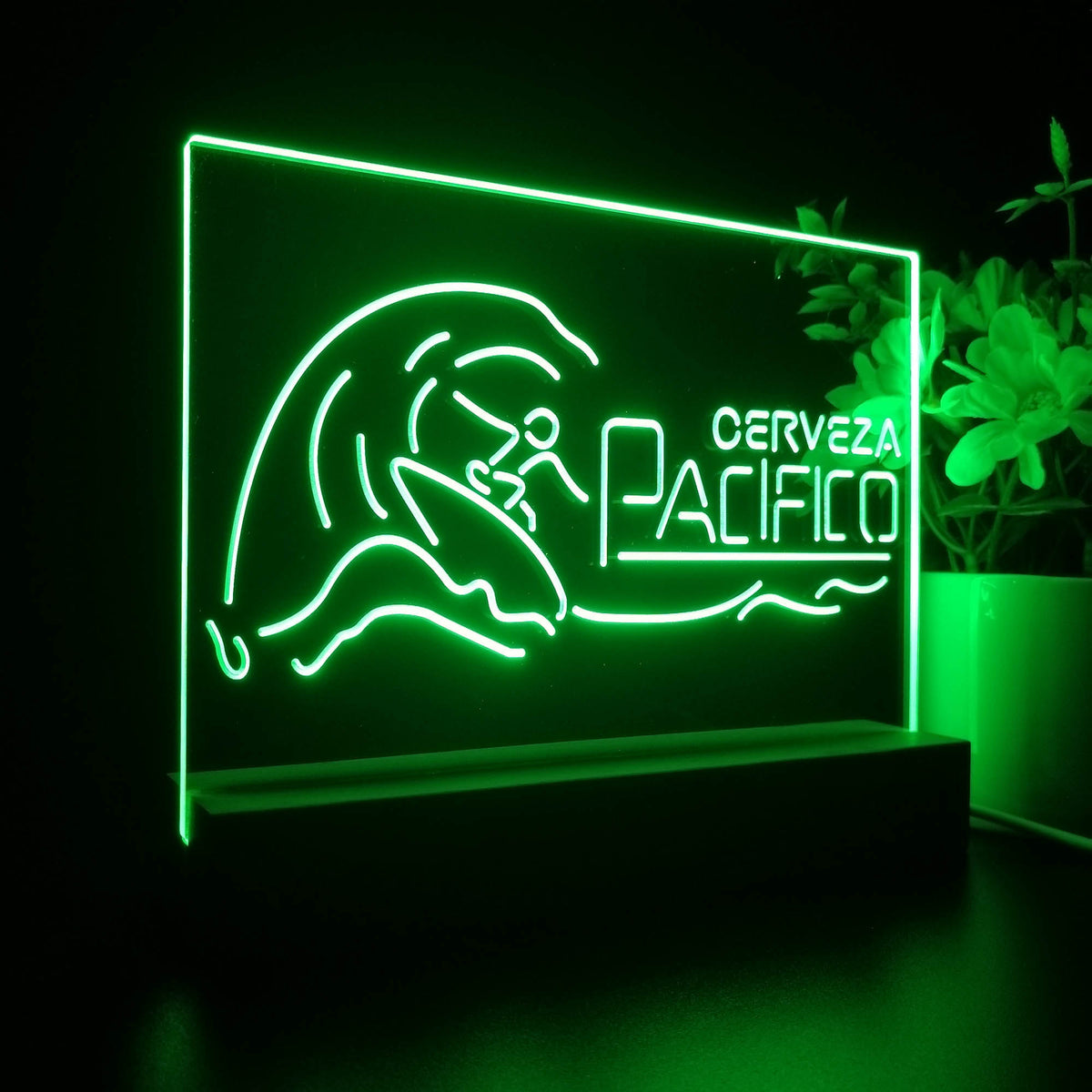 Cerveza Pacifico Wave Surfing 3D LED Optical Illusion Night Light | LED ...