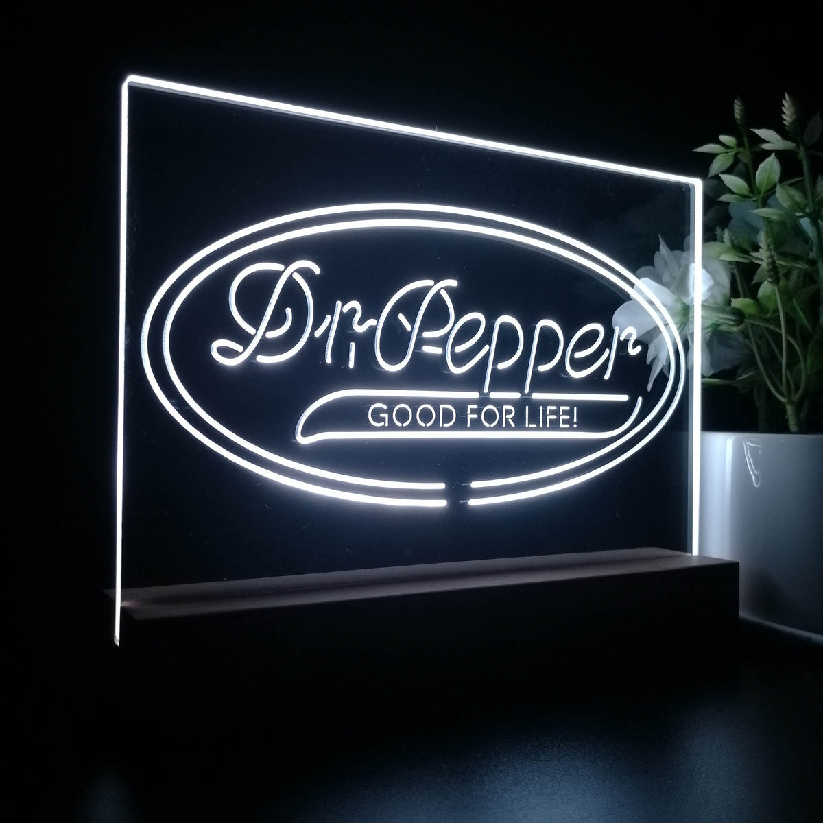 Dr Pepper Good for Life 3D LED Optical Illusion Night Light | LED LAB CAVE
