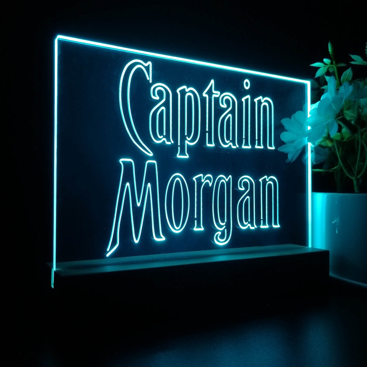 Captain Morgan Wordmark 3D LED Optical Illusion Night Light | LED LAB CAVE