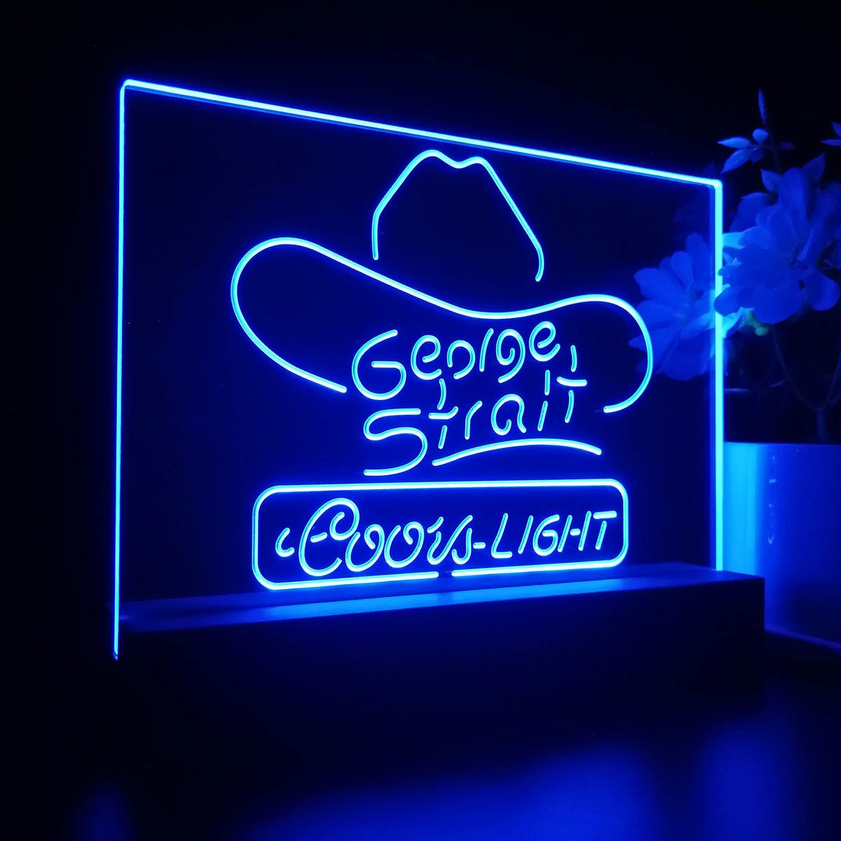 Coors Light George Strait Cowboys 3D LED Optical Illusion Night Light ...