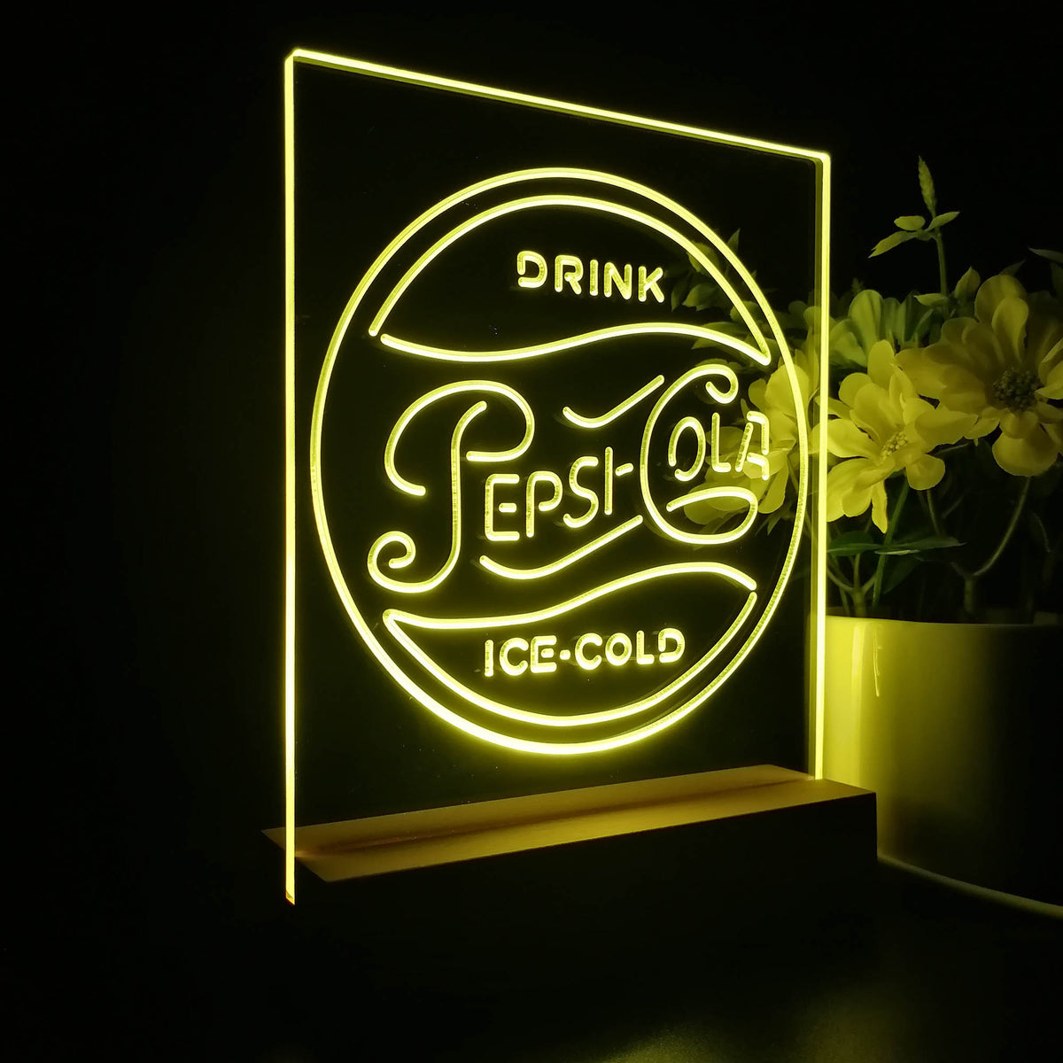 Drink Ice-Cold Pepsi Cola 3D LED Optical Illusion Night Light | LED LAB ...