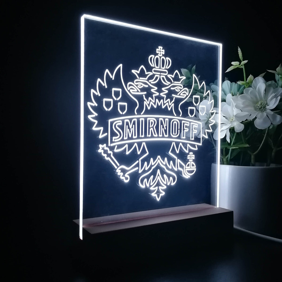 Smirnoff Vodka Wine 3D LED Optical Illusion Night Light | LED LAB CAVE