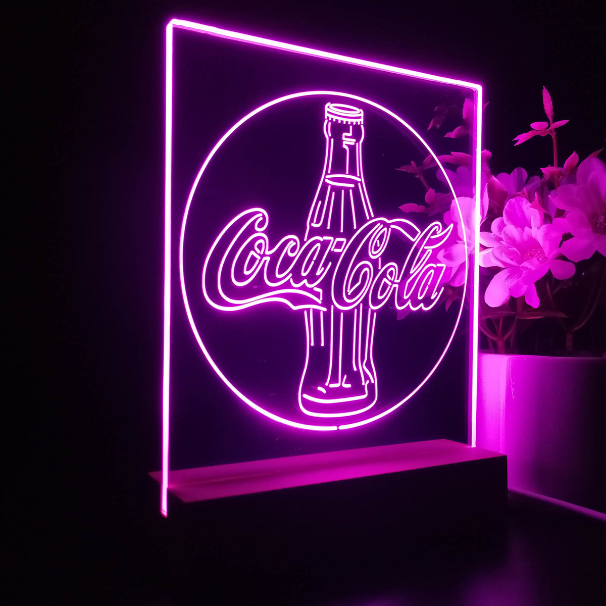 Coca Cola Classic Logo 3D LED Optical Illusion Night Light Table Lamp ...