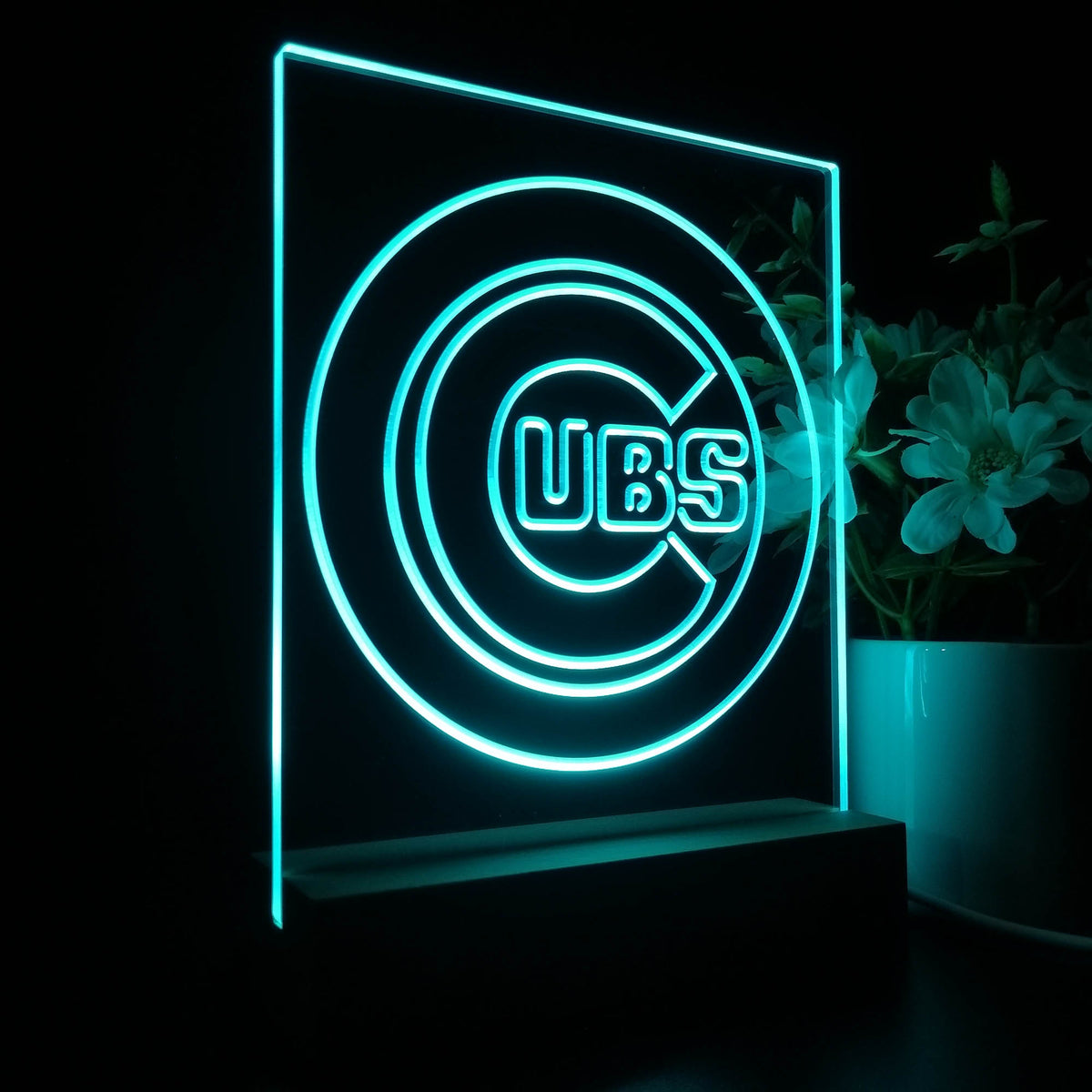 Chicago Cubs 3D LED Optical Illusion Sport Team Night Light | LED LAB CAVE