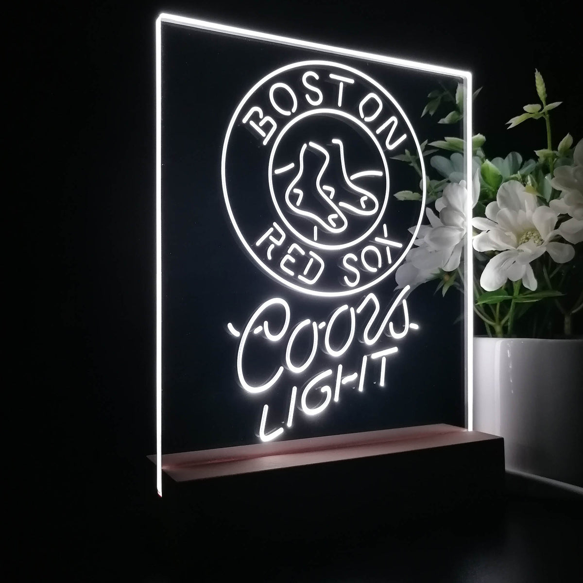 Boston Red Sox Coors Light 3D LED Optical Illusion Sport Team Night ...
