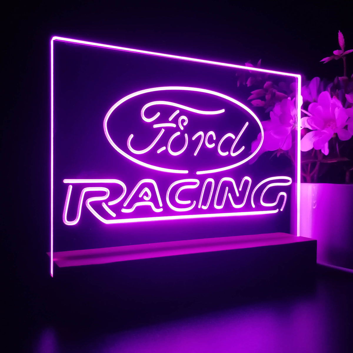 Ford Racing Car Bar 3D LED Optical Illusion Night Light | LED LAB CAVE