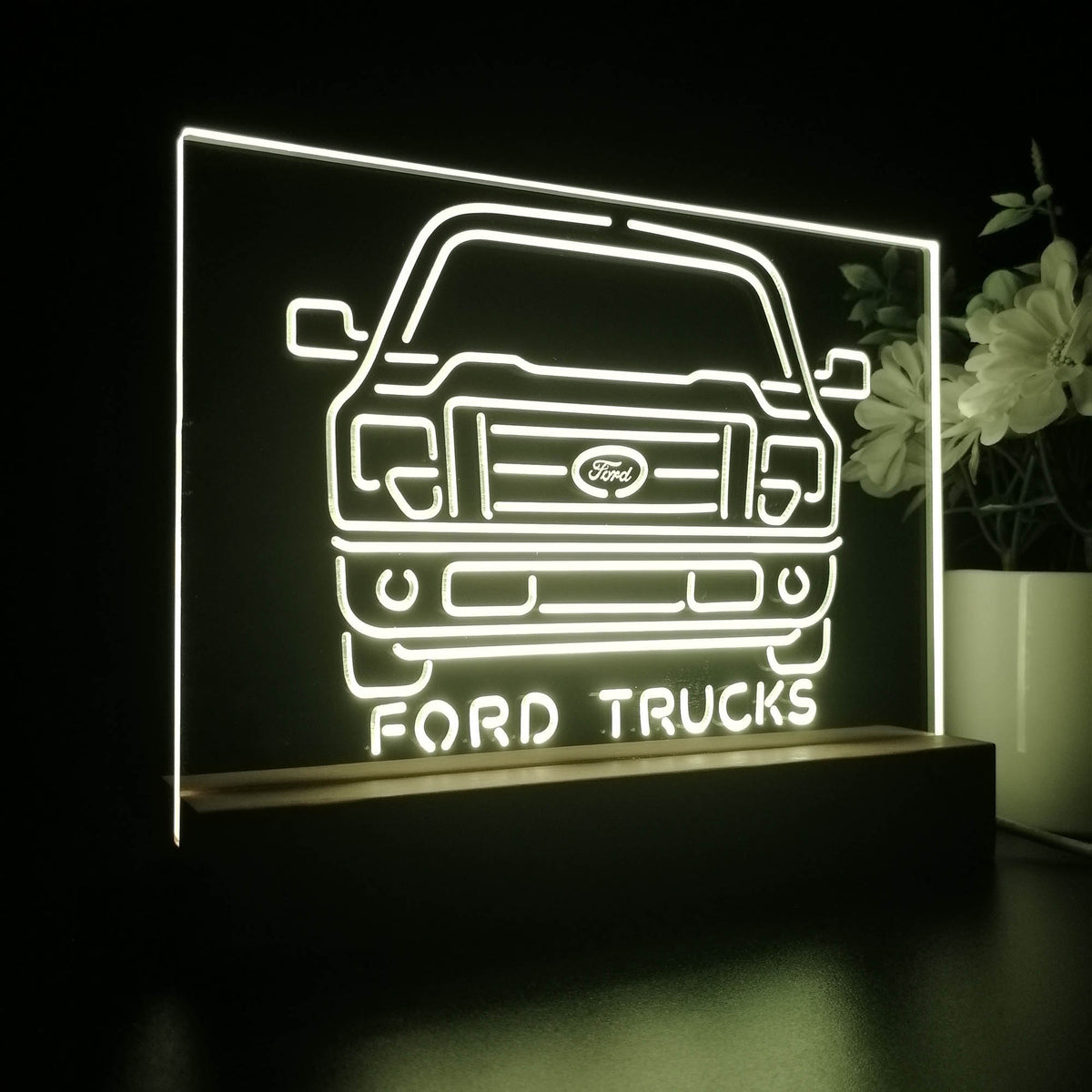Ford Truck 3D LED Optical Illusion Night Light | LED LAB CAVE