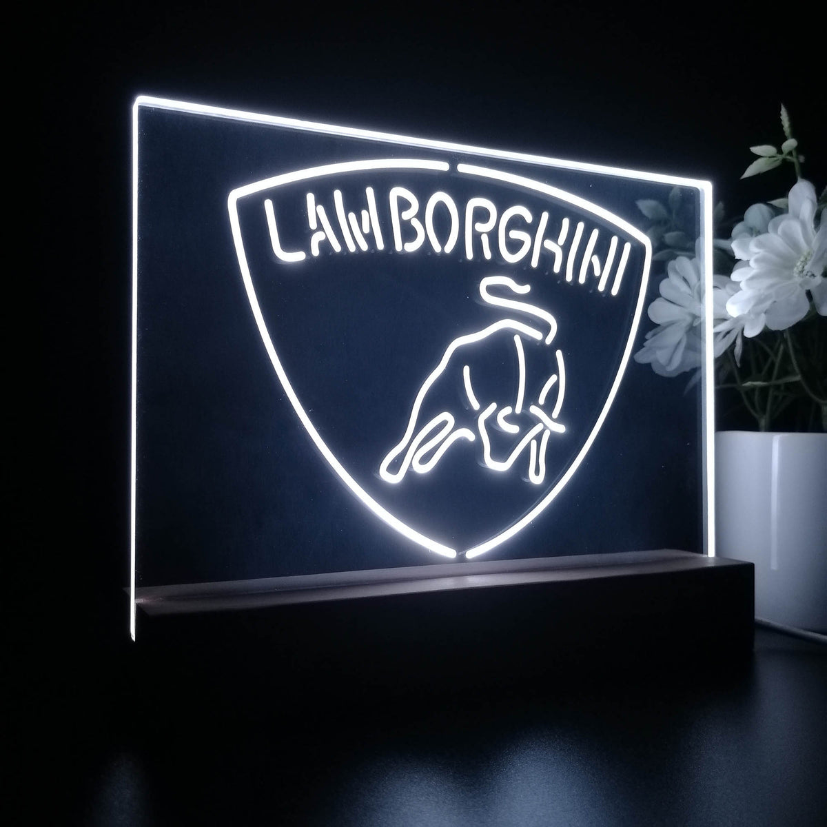 Lamborghini Sport Car 3D LED Optical Illusion Night Light | LED LAB CAVE