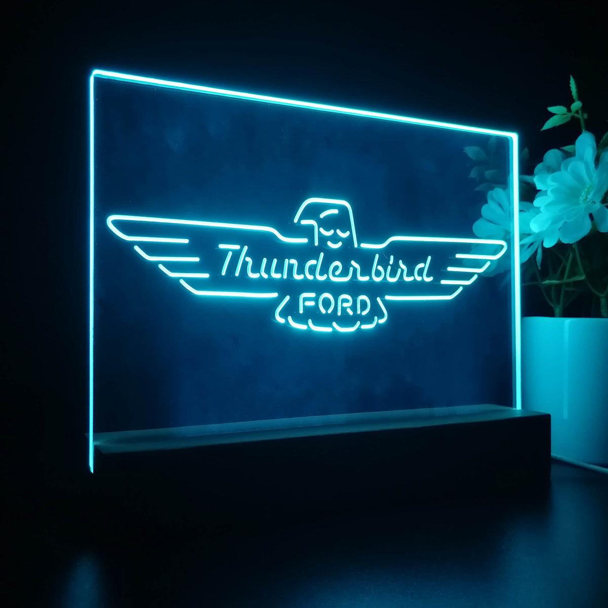 Ford Thunderbird 3D LED Optical Illusion Night Light | LED LAB CAVE