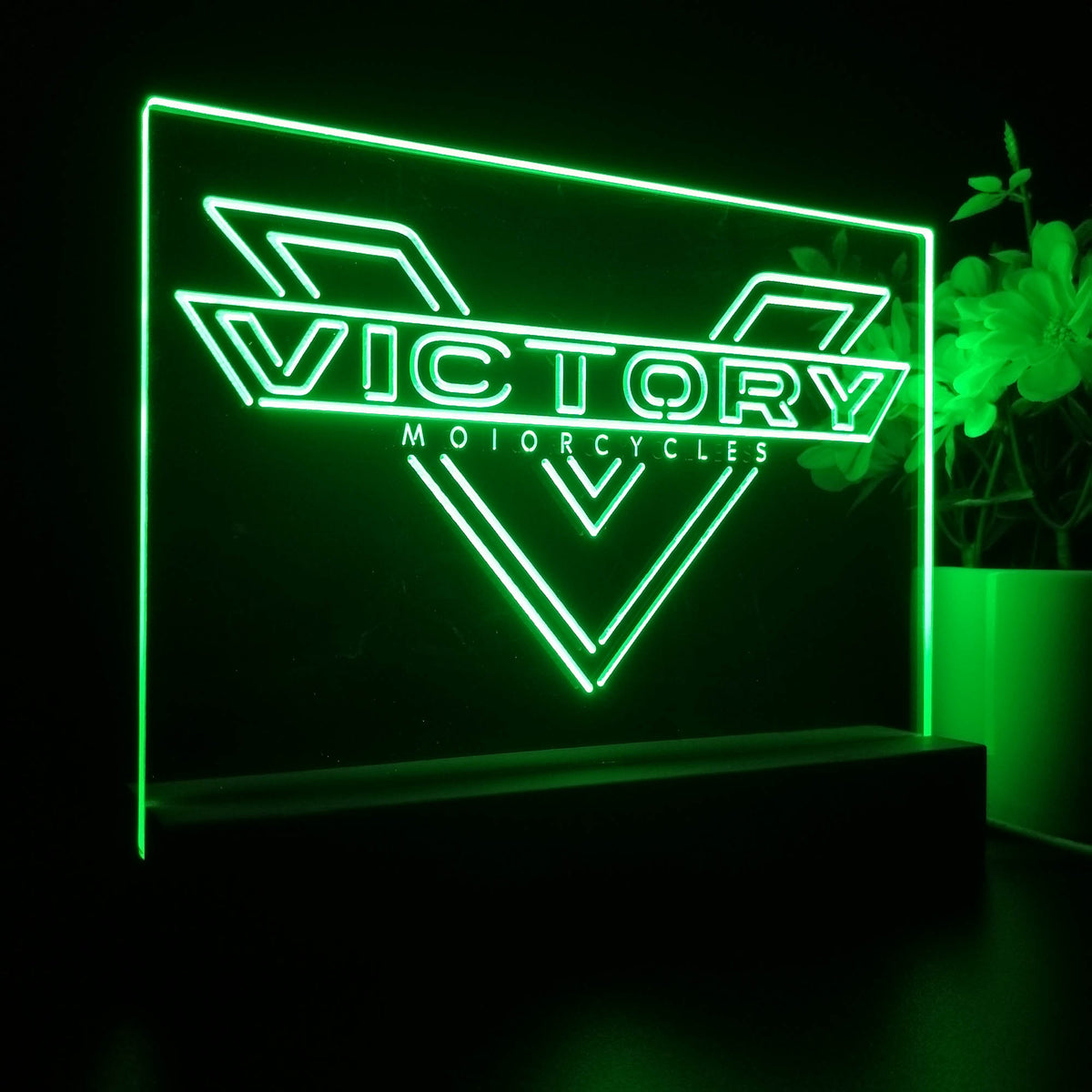 Victory Motorcycles 3D LED Optical Illusion Night Light | LED LAB CAVE