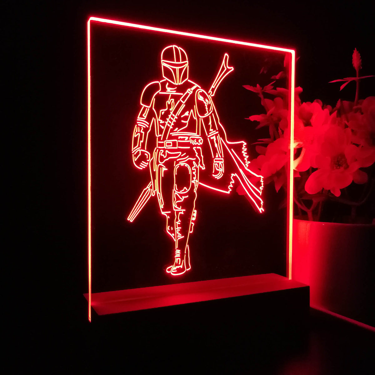 Mandalorian Star Wars Anime Night Light | LED LAB CAVE