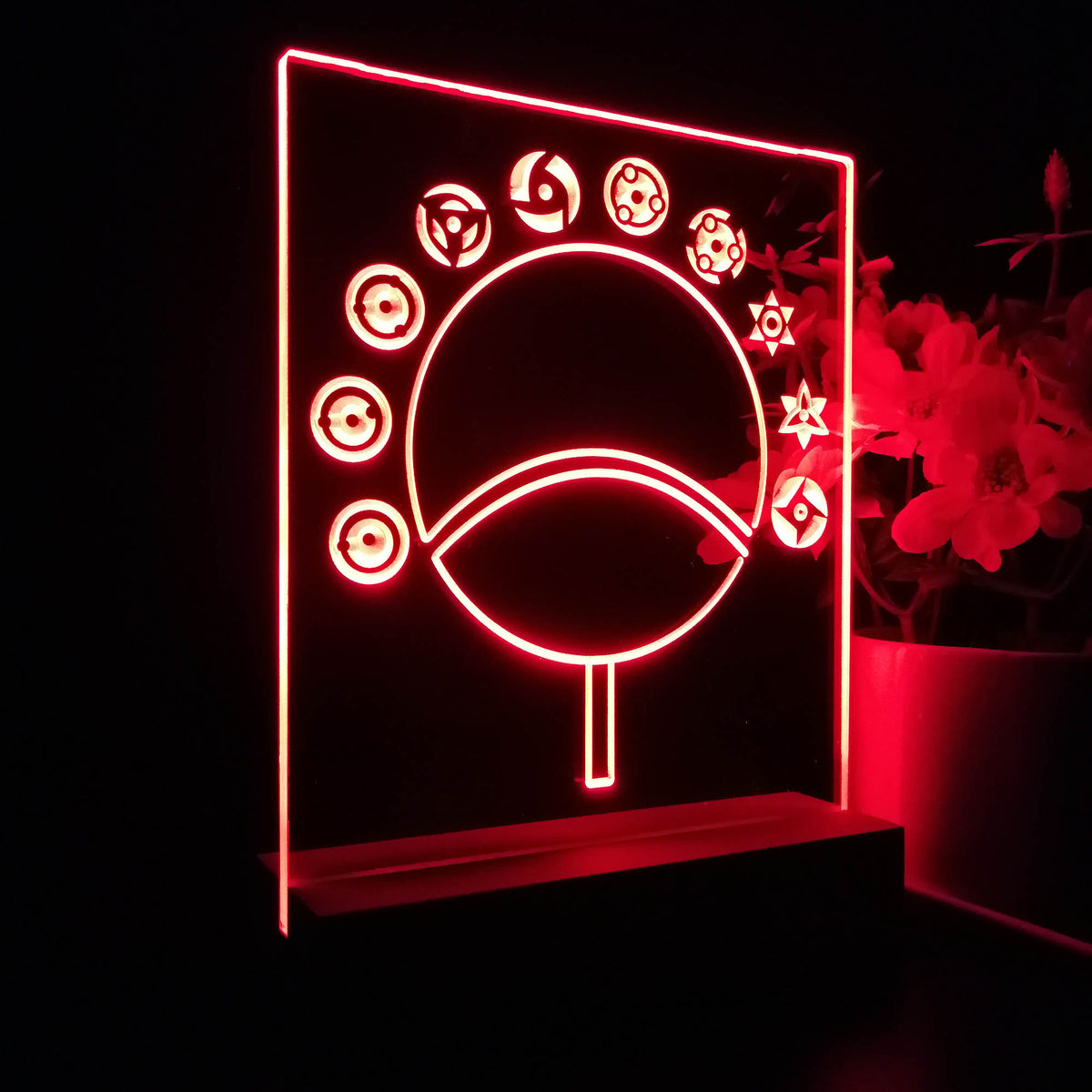 Naruto Sharingan Circular Fan Anime Night Light | LED LAB CAVE