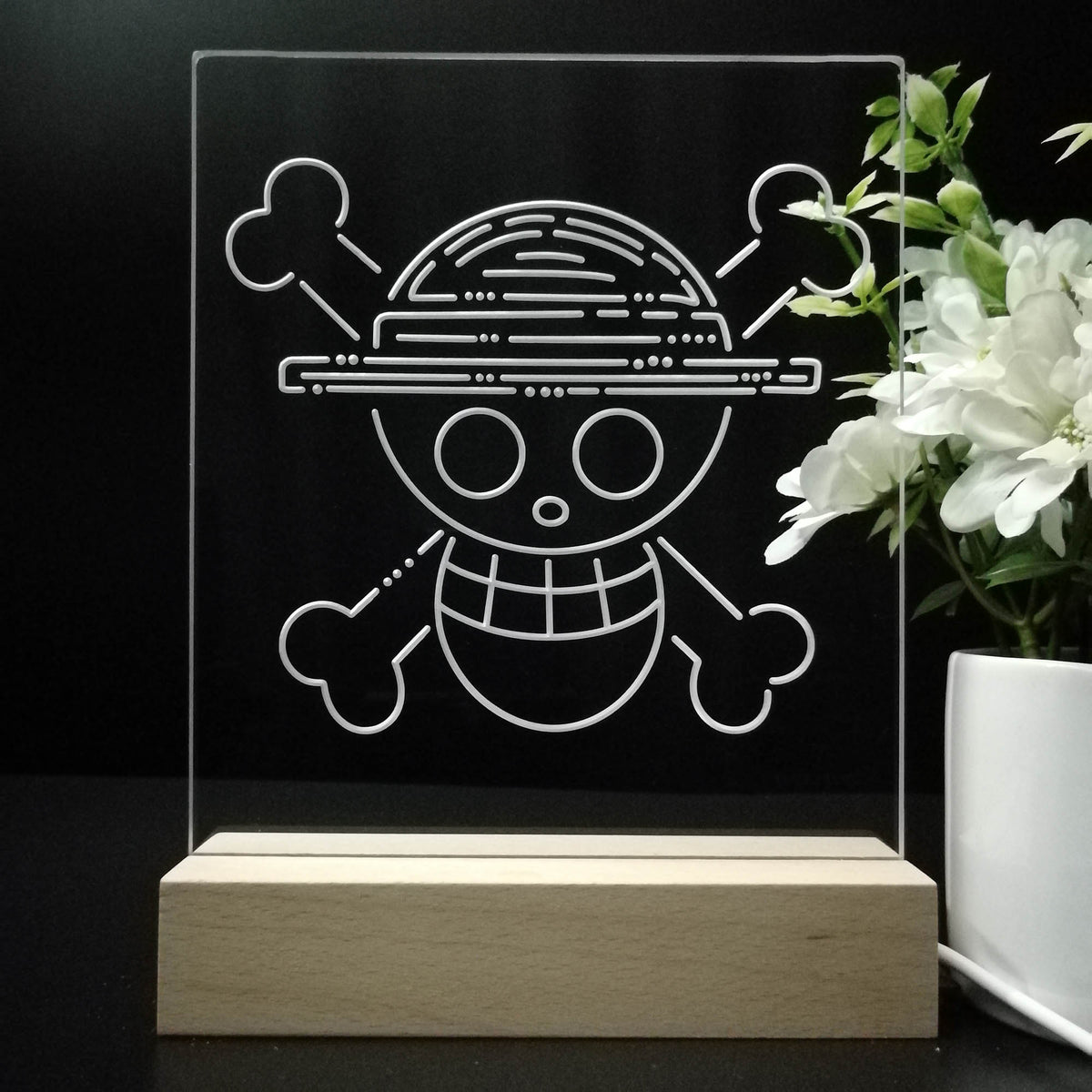 One Piece Logo Anime Night Light | LED LAB CAVE