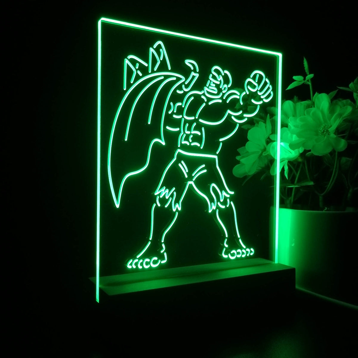 The Incredible Hulk 3D LED Optical Illusion Night Light | LED LAB CAVE