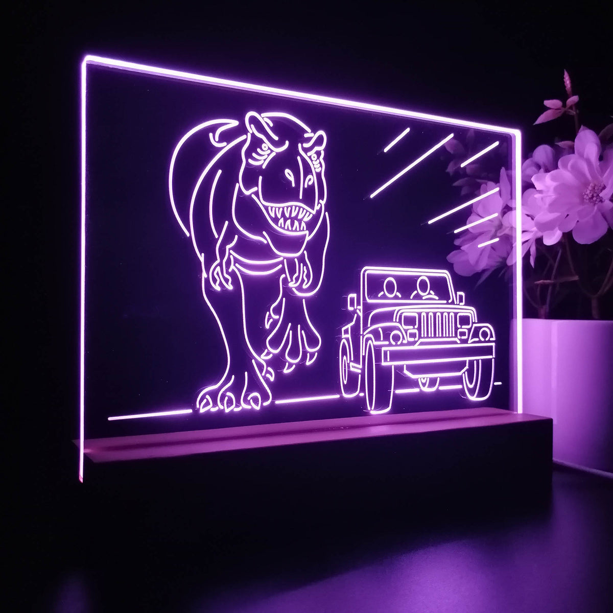 Jurassic Park 3D LED Optical Illusion Night Light | LED LAB CAVE