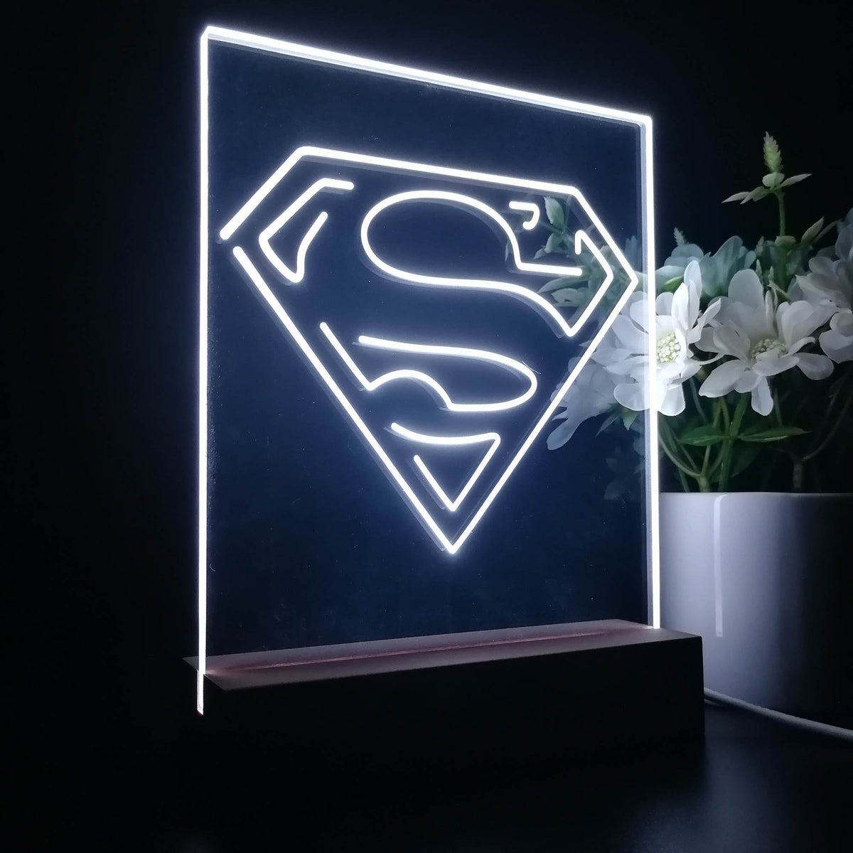 Superman Hero 3D LED Optical Illusion Night Light | LED LAB CAVE