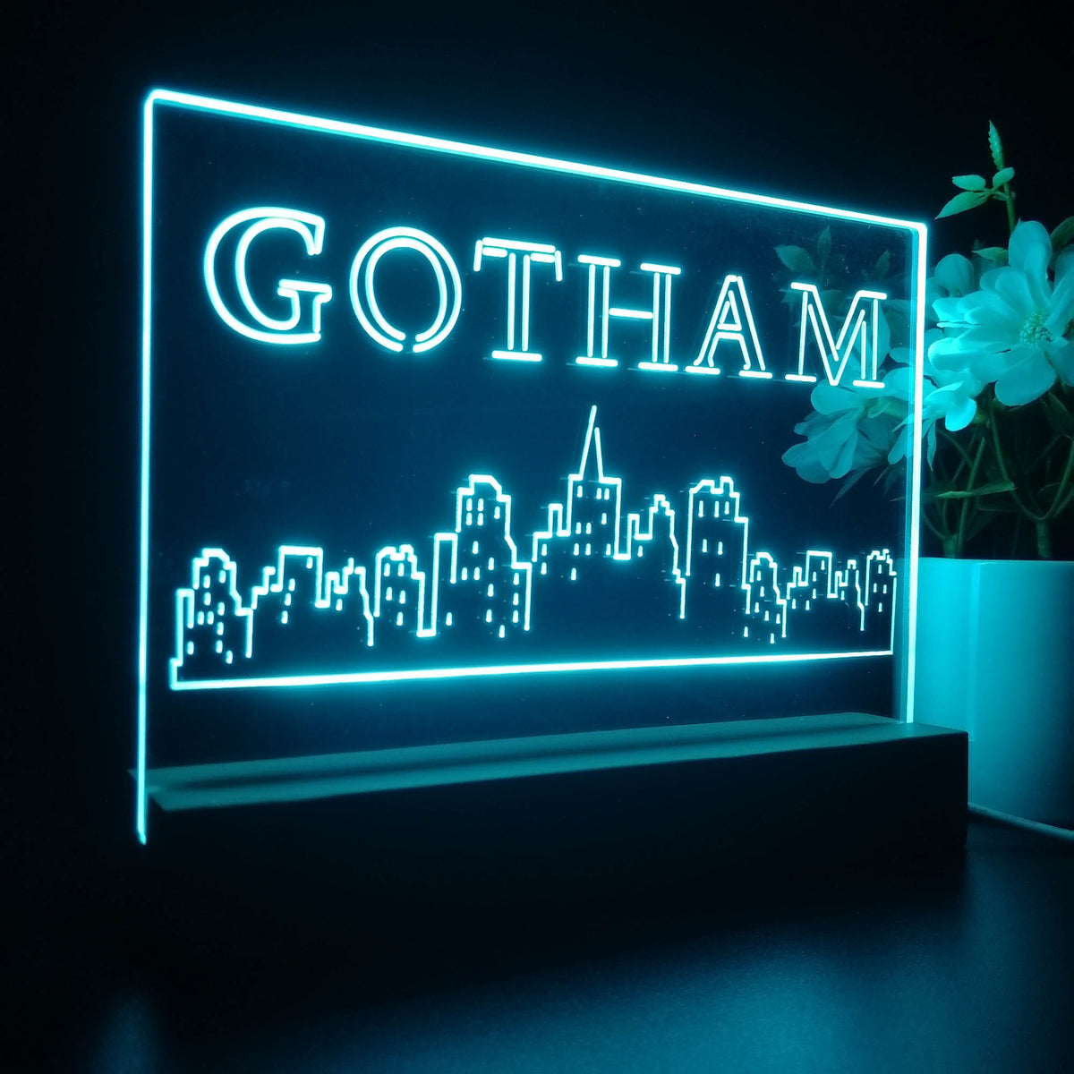 Gotham 3D LED Optical Illusion Night Light | LED LAB CAVE