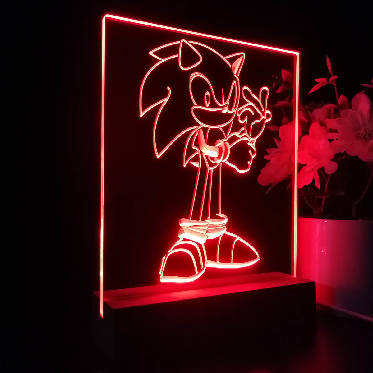 Sonic the Hedgehog 3D LED Optical Illusion Sleep Night Light | LED LAB CAVE