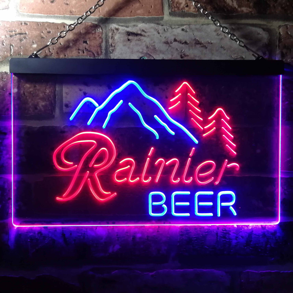 Rainier Beer Club Mountain Room D?¡ì|cor Led Neon Light Up Sign - LED ...