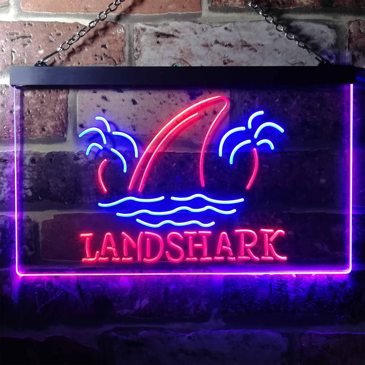 Landshark Palm Tree Island Neon Sign - LED LAB CAVE