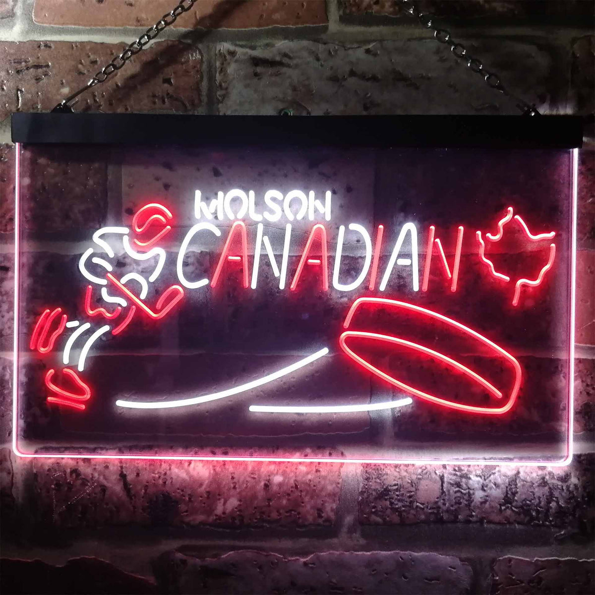 Molson Canadian Hockey Neon Sign - LED LAB CAVE