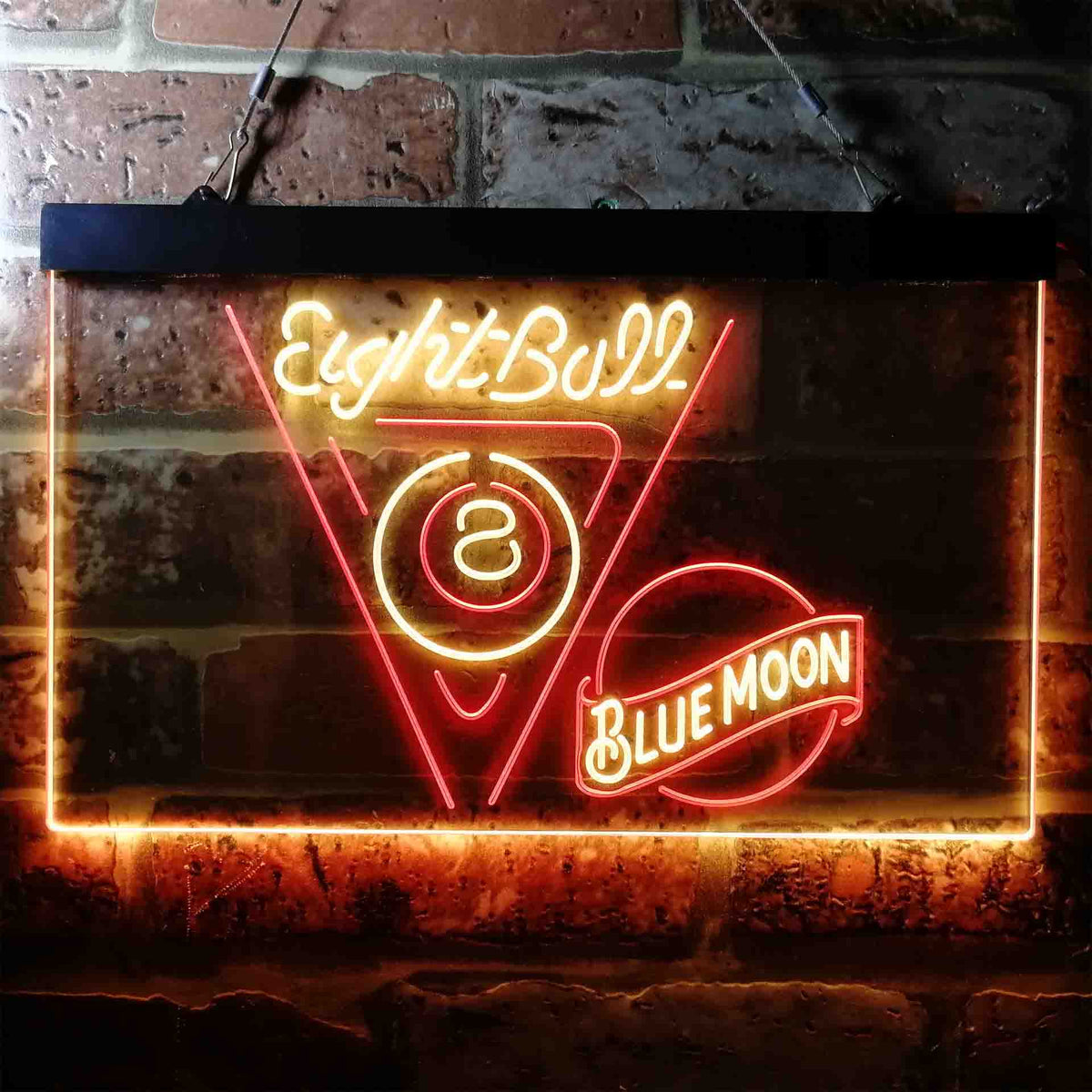 Blue Moon Eight Ball Pool Snooker Room Neon Sign - LED LAB CAVE